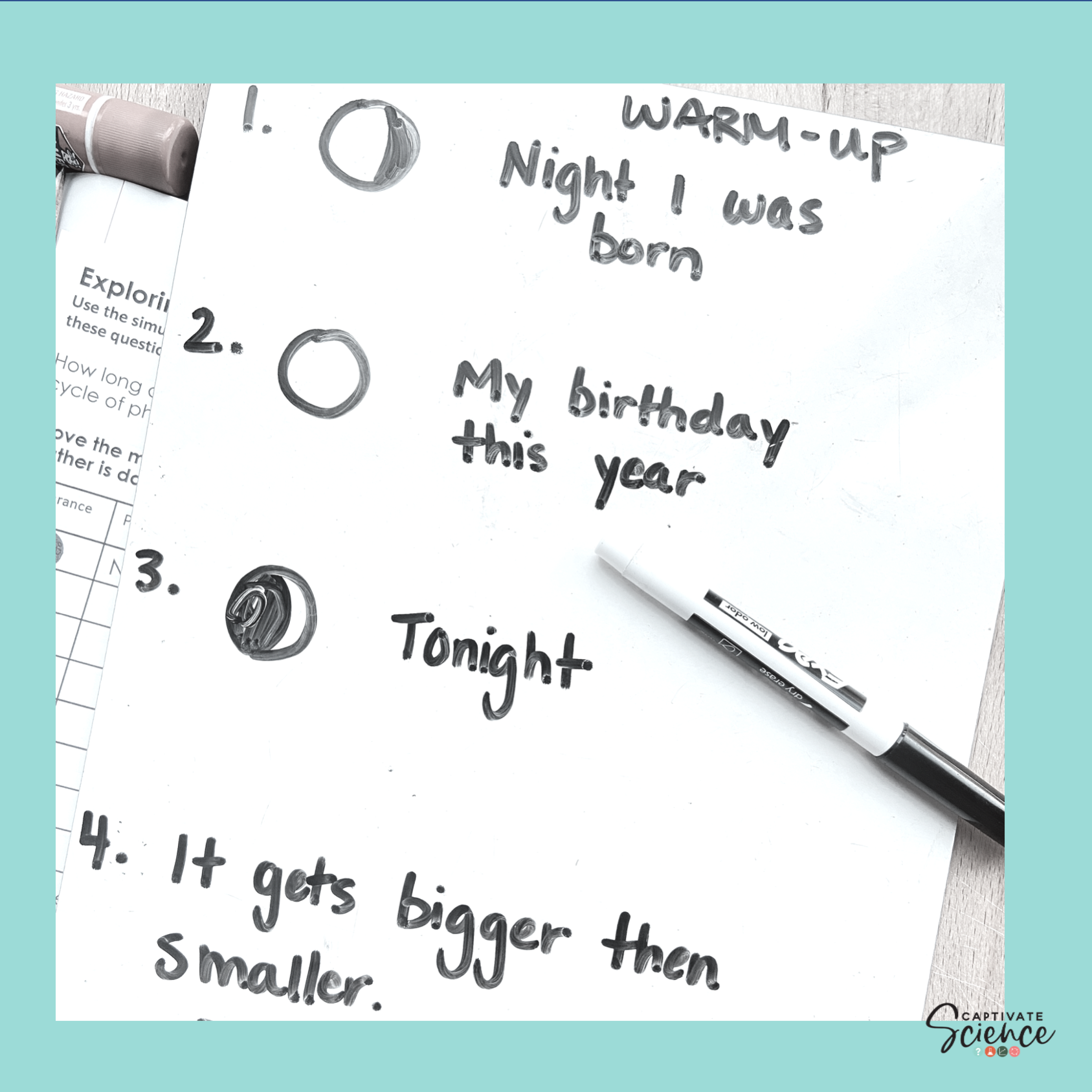 Moon Phase Doodle Notes Lesson Guide